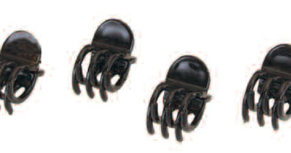 11861 - MICRO CLIP BLACK 4/CARD 1/2"